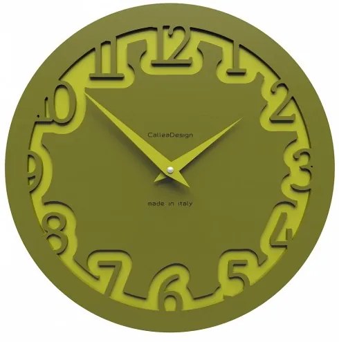 Designové hodiny 10-002 CalleaDesign Labirinto 30cm (více barevných verzí) Barva zelený cedr-51