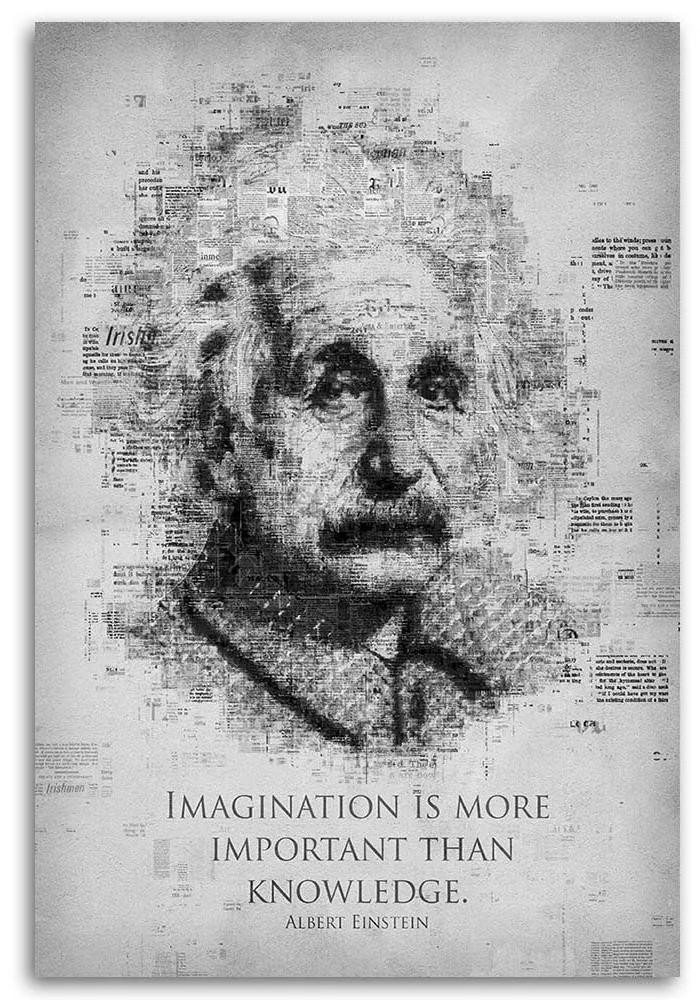 Gario Obraz na plátně Vědec Albert Einstein - Gab Fernando Rozměry: 40 x 60 cm