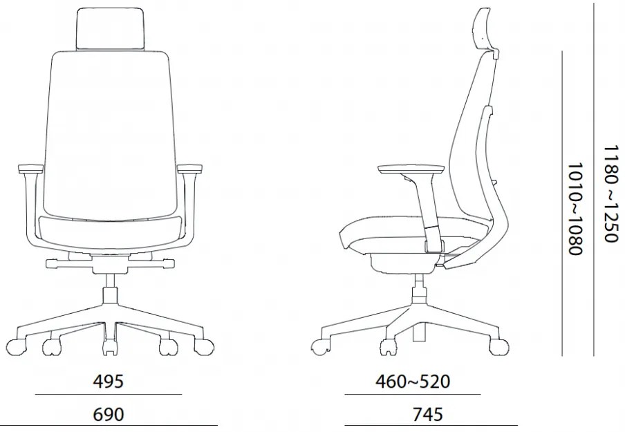 Office Pro Kancelářská ergonomická židle K50 — černá Béžová