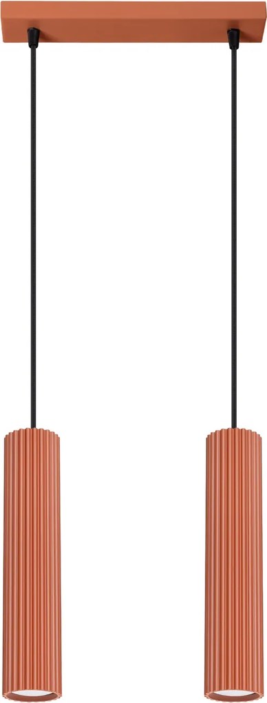Sollux Lighting Závěsné svítidlo KARBON 2 červené okrové