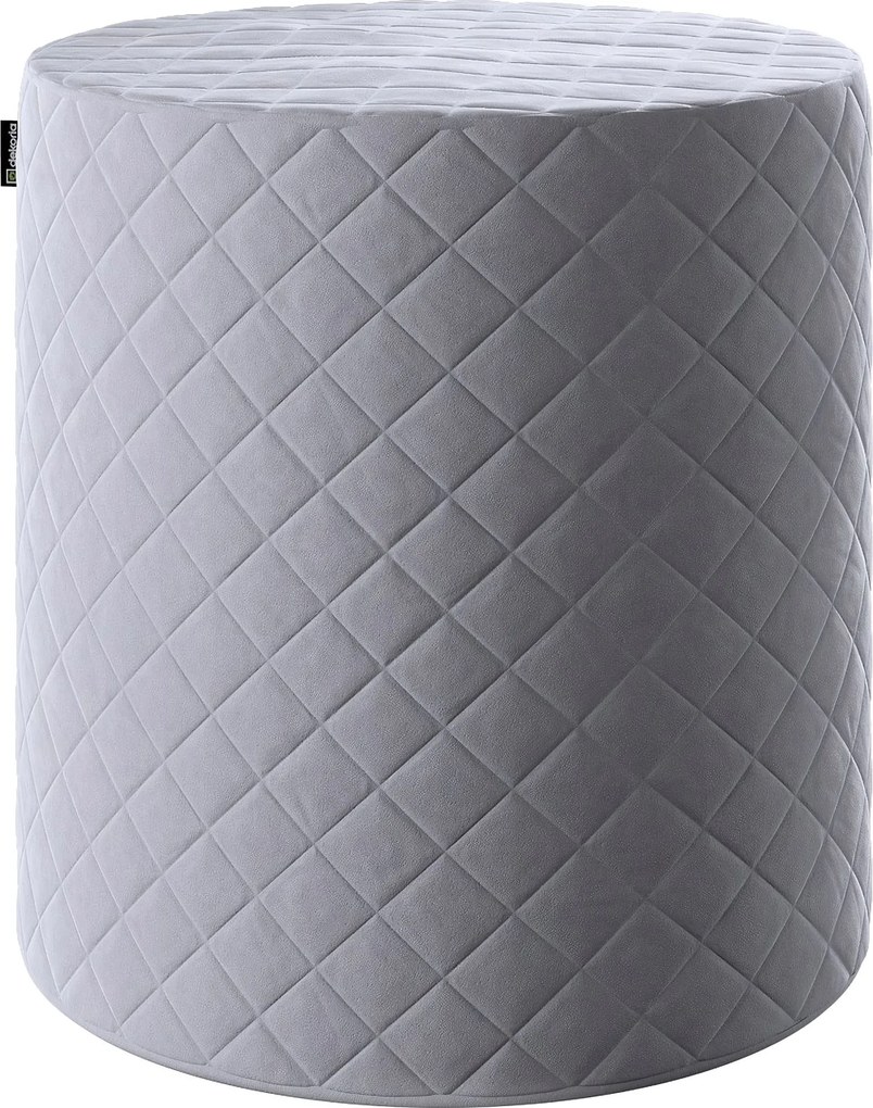 Sedák Barrel pevný, s prošitím barva šedá látka lesklé, sametová