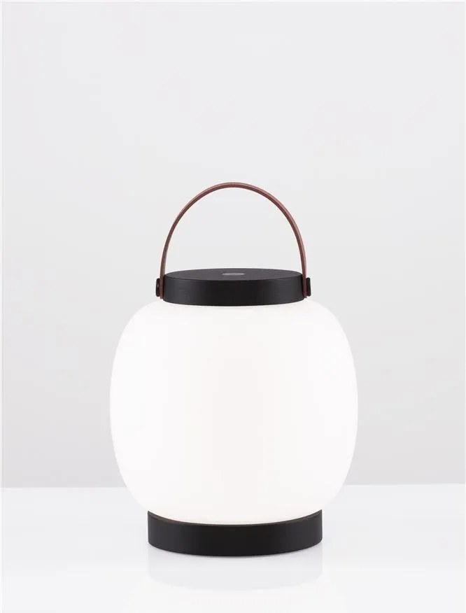 NV 9002876 Venkovní stolní lampa JIGRA černý hliník a akryl LED 2W 3000K 3,7V 306st. IP54 vypínač na těle / USB kabel - NOVA LUCE
