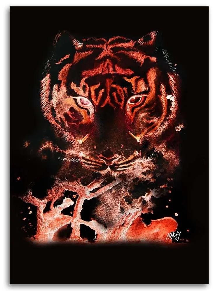 Gario Obraz na plátně Červený tygr - Marta Horodniczy Rozměry: 40 x 60 cm