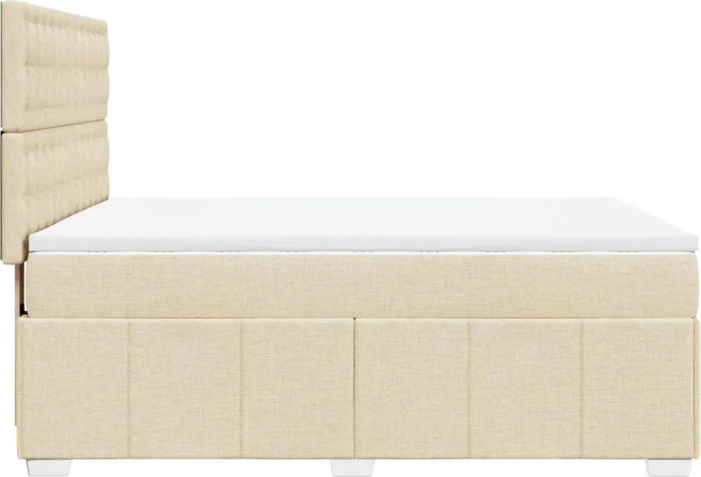 Box spring postel s matrací krémová 140x200 cm textil 3291710