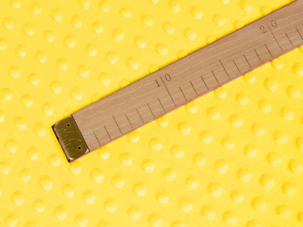 Biante Dětské povlečení do postýlky Minky 3D puntíky MKP-015 Sytě žluté Do postýlky 90x140 a 40x60 cm