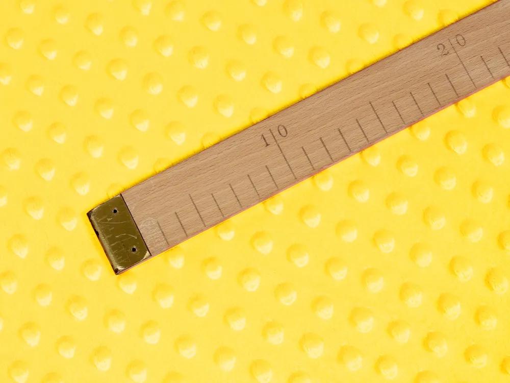 Biante Dětský povlak na polštář Minky 3D puntíky MKP-015 Sytě žlutý 50 x 50 cm