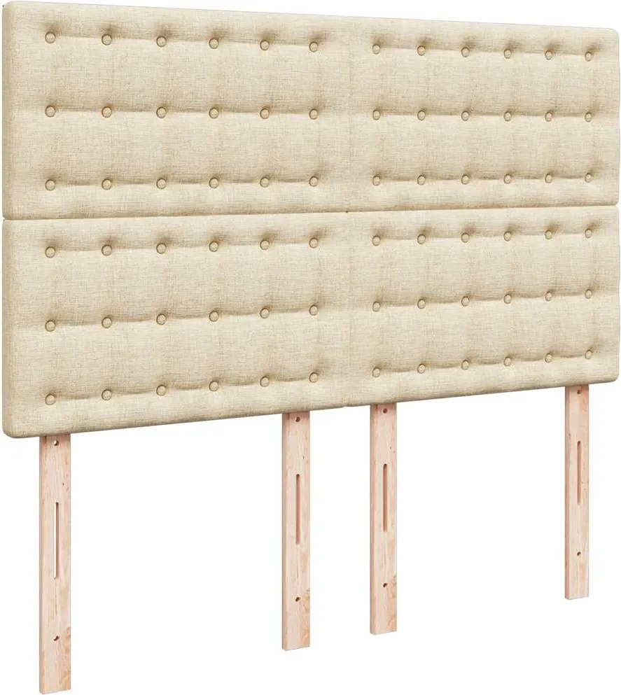 Box spring postel s matrací krémová 160x200 cm textil 3292126