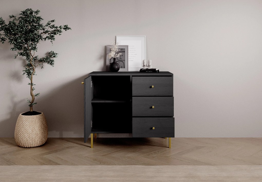 ADRK Furniture Komoda 1D 3S Tili ADRK-CHES-TIL-1D-3S-B