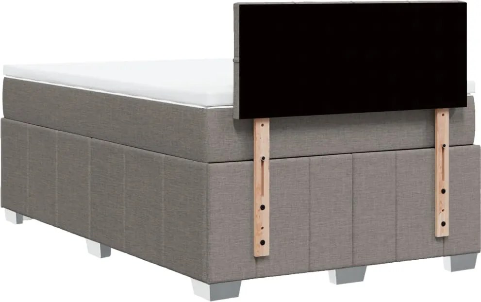 Box spring postel s matrací taupe 120x190 cm textil 3287011