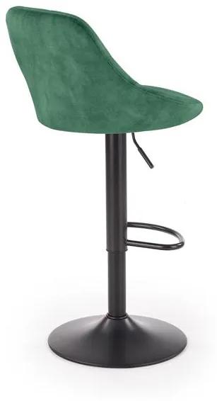 HALMAR H101 barová židle tmavě zelená