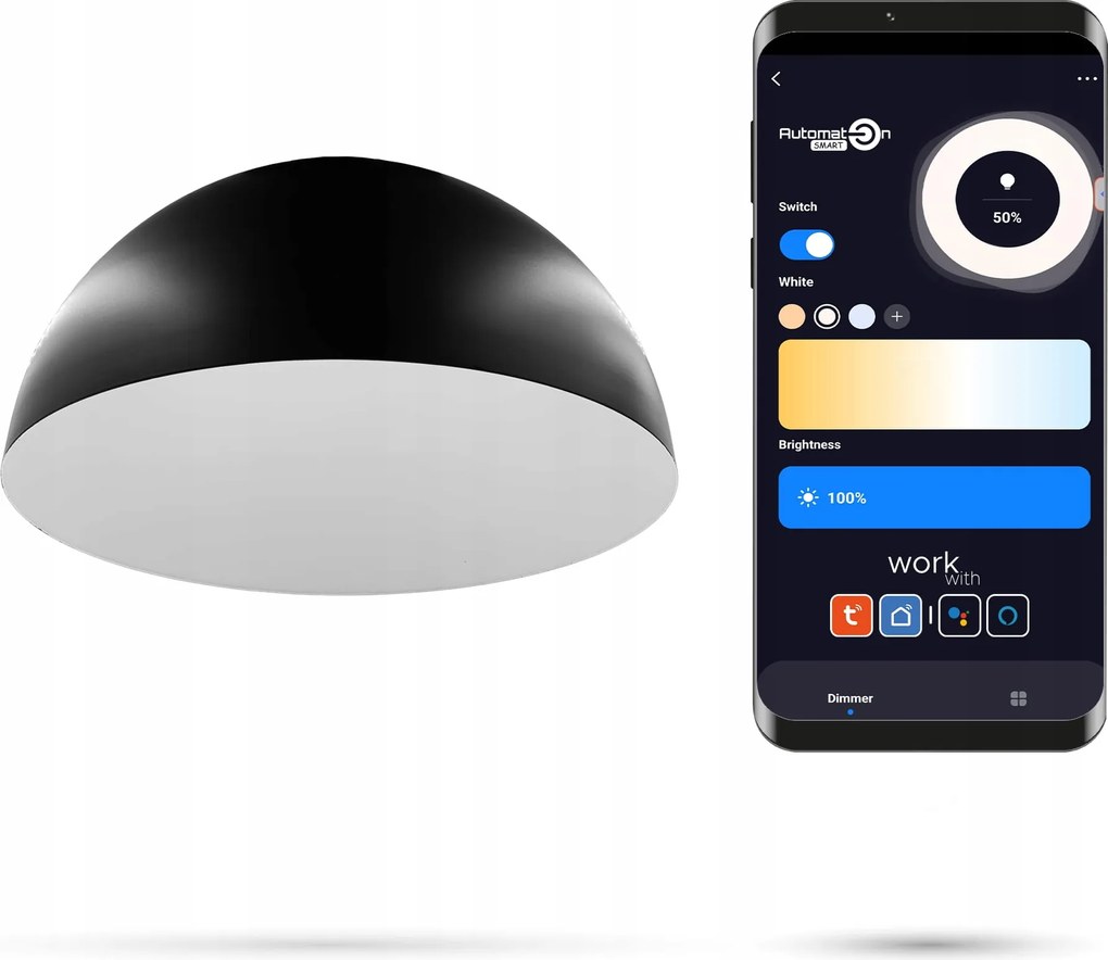 Lampa Zigbee Tuya půlkruhová 18W K300 pro lišty FiberFLEX 48VDC 3000-6000K