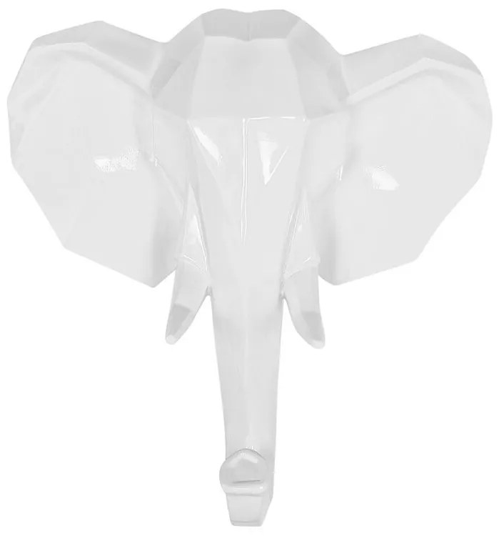 Dekorativní soška sloní hlava bílá PAYAR Beliani