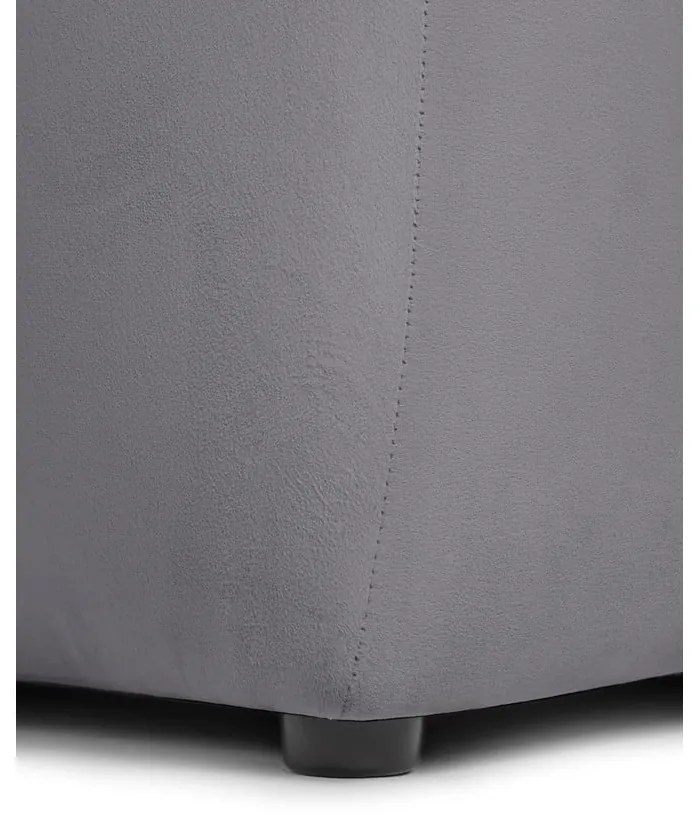 Šedá sametová pohovka 225 cm Cube – Bonami Selection