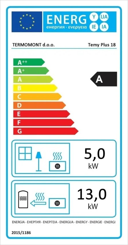 Termomont Kuchyňská kamna / kotel s výměníkem TEMY PRO 18 kW - pravá, bílá