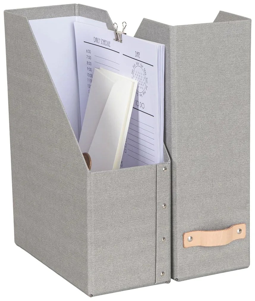 Pořadač na dokumenty WILLIAM ze 100% recyklovatelného papíru, šedý, 2 ks