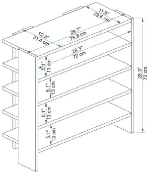 Botník SARGEL 72x75,6 cm antracit