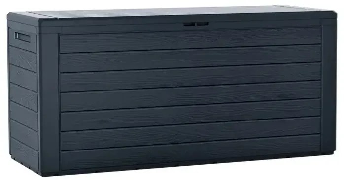 Prosperplast Zahradní box WOODEBOX antracit 116 cm - 280L