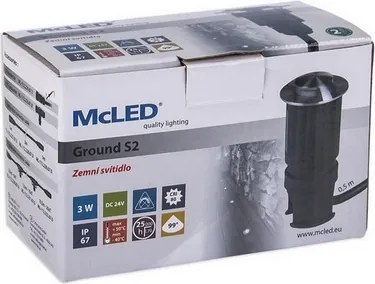 Zemní LED svítidlo McLED Ground 3W 24VDC 4000K IP67 2x boční 120° 48x102mm ML-514.006.81.0