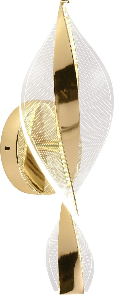 Toolight Toolight, LED nástěnné svítidlo 5W, 4000K, G031-W, zlatá, OSW-00699