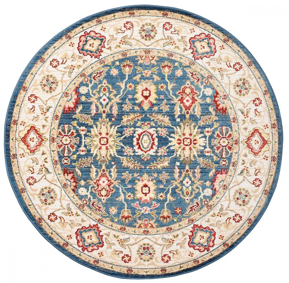 Kusový koberec Baron modrý kruh 170x170cm
