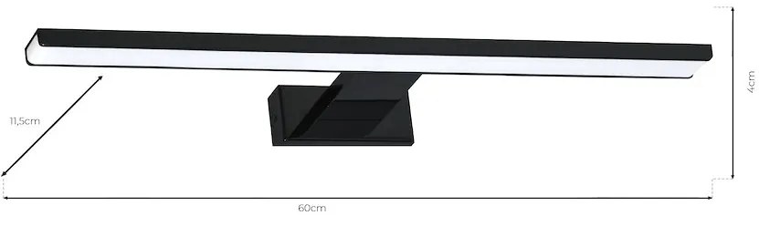 Nástěnné LED svítidlo Shine1, 1x LED 13,8w, 4000k, (60 cm), b