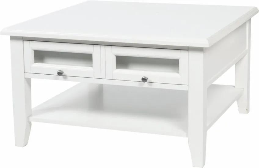 Bílý konferenční stolek Folke Kosse, 80 x 80 cm