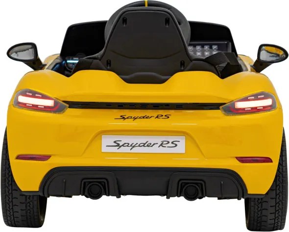 Elektrické autíčko Porsche Spyder RS 718 Lakýr žluté