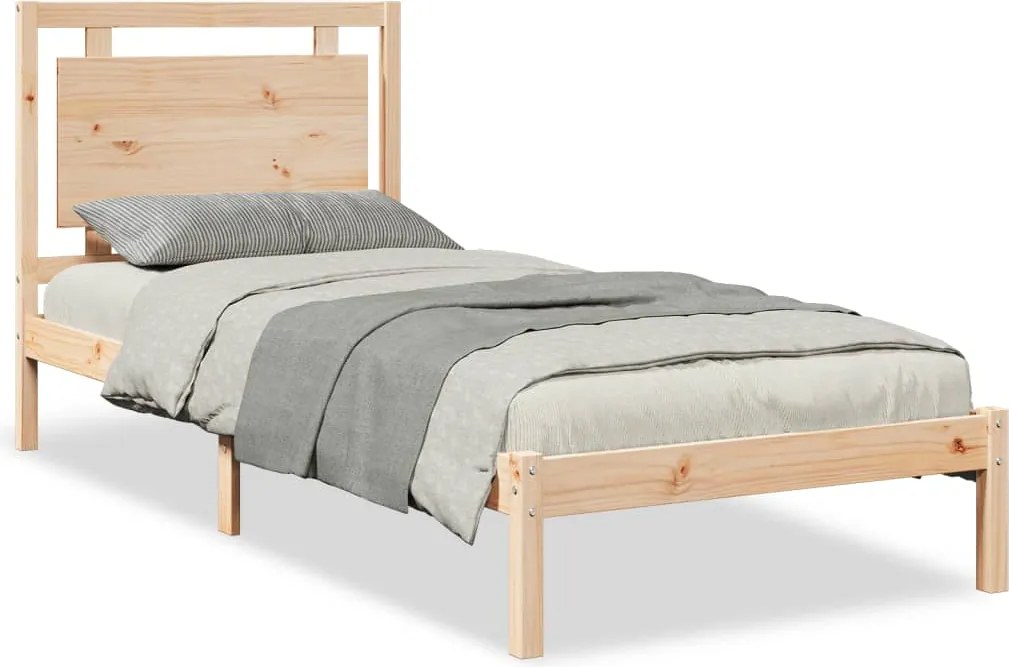 Prodloužený rám postele bez matrace 100 x 210 cm masivní dřevo 3309185