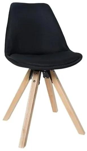 Inviro Čalouněná jídelní židle BALAGIO DSW, strukturovaná černá