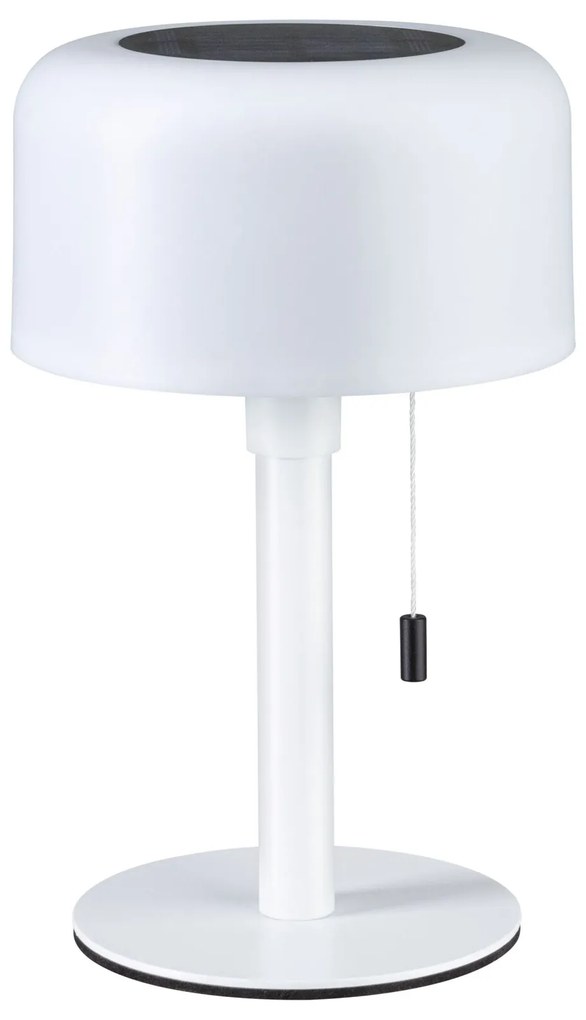 Paulmann 94606 Bartja, bílá solární lampička na baterii, 1,6W LED 2700K, výška 24cm, IP44
