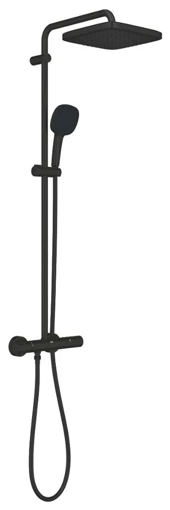 Grohe Vitalio Comfort - Sprchový set s termostatem, 25x25 cm, 2 proudy, matná černá 266962431