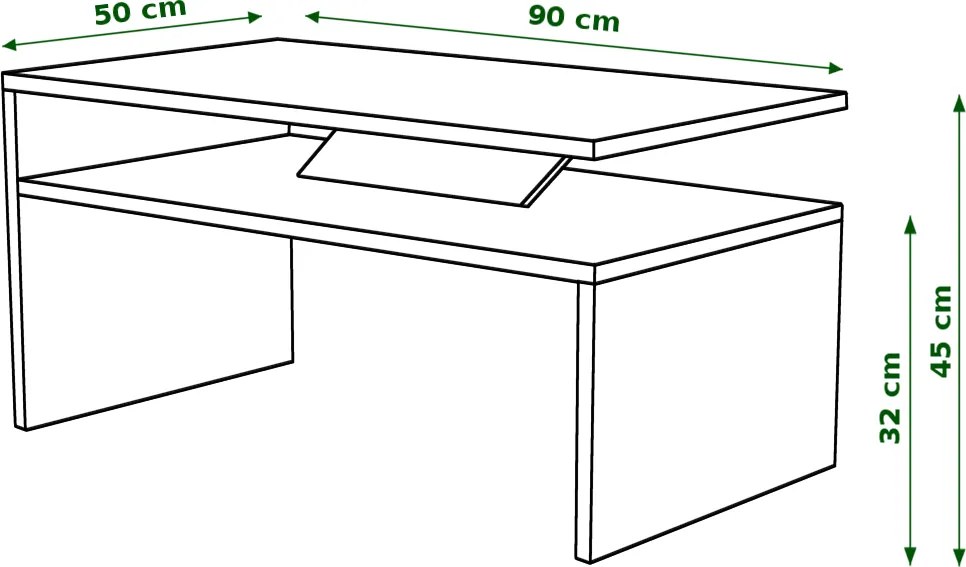Mazzoni PRESTIGE PRIMA bílý + černý, konferenční stolek