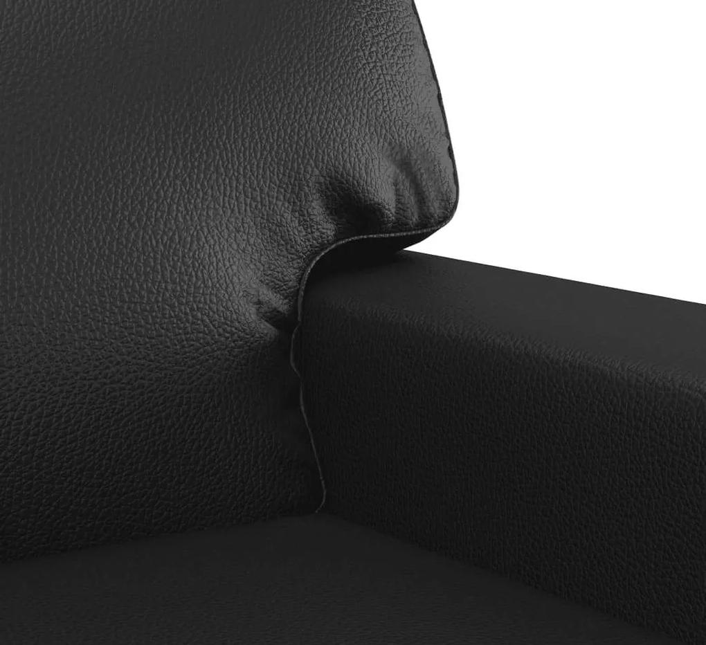 vidaXL 2dílná sedací souprava s polštáři umělá kůže [3201924] Barva: Černá