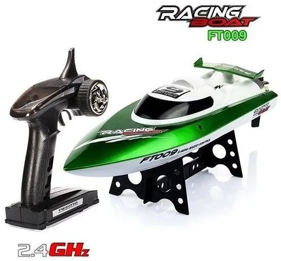 Rc loď kik rc závodní sportovní člun ft-09 2,4 ghz zelený