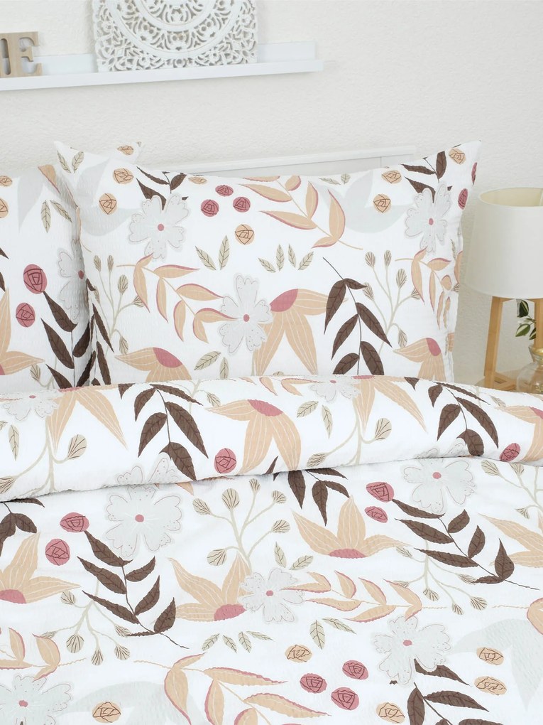 MK Lůžkoviny Prodloužené krepové povlečení Renforcé - Elvíra 140 × 220 cm, 70 x 90 cm