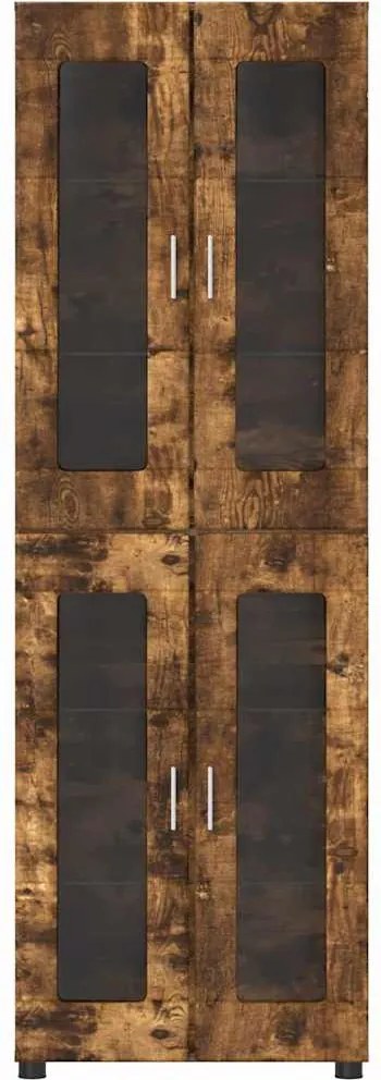 Vysoký bufet FLORIN 60 x 35 x 182 cm Kouřový dub 3397909