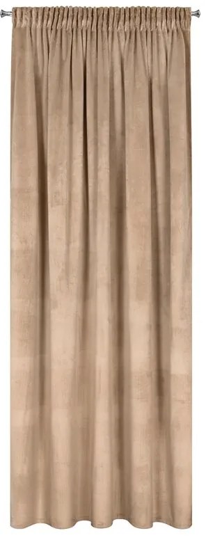 Design 91 Záclona 140x270 Rosa béžová tmavý velur připravená na pásku D91