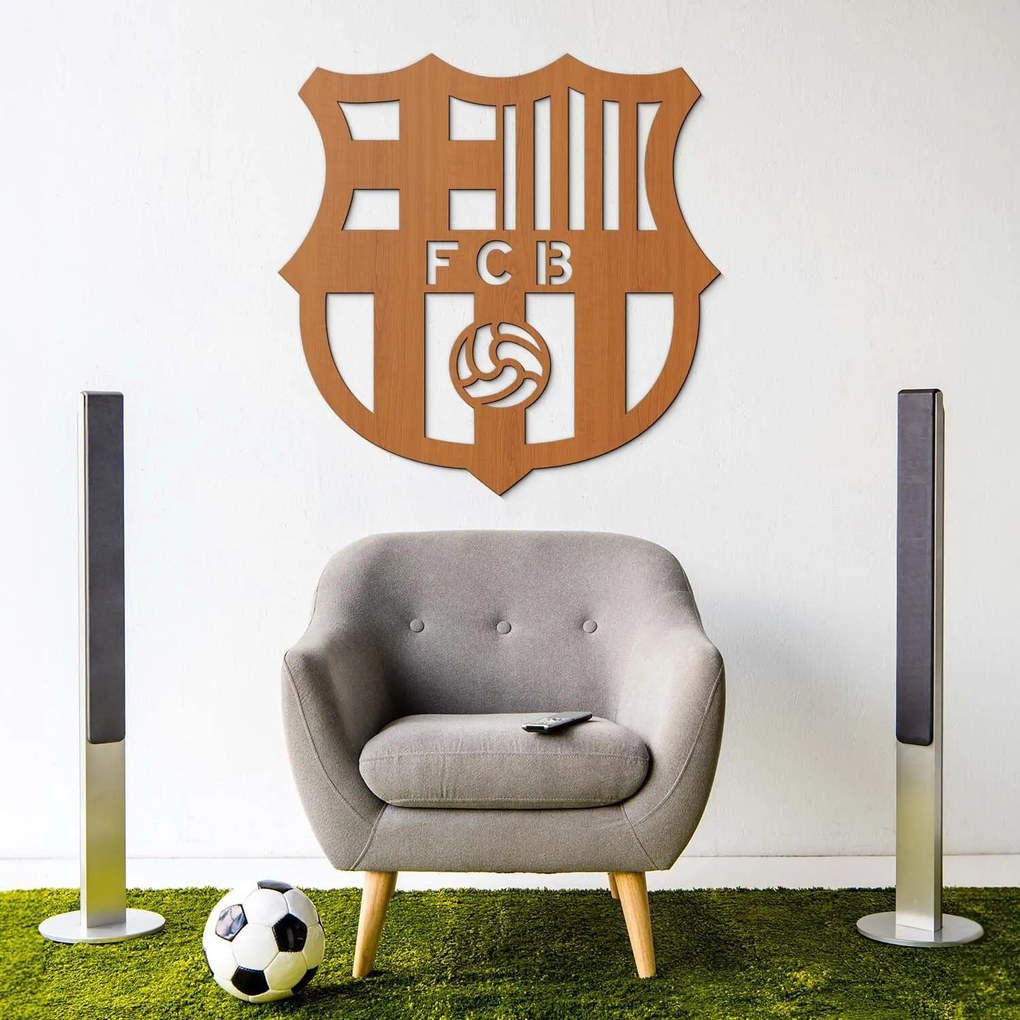 DUBLEZ | Dřevěné logo klubu - FC Barcelona | Obraz