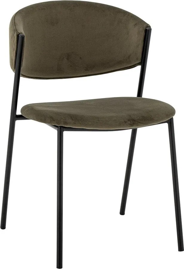 Khaki čalouněné stohovatelné jídelní židle v sadě 2 ks Marlo – Bloomingville