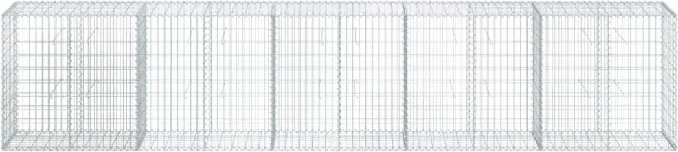 Gabionový koš s víkem 500 x 50 x 100 cm pozinkované železo 3295146
