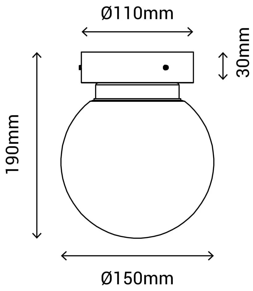 Stropní svítidlo ve stříbrné barvě SULION Sena, ø 15 cm