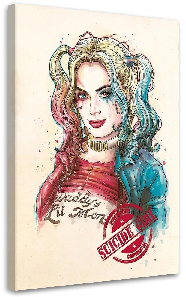 Gario Obraz na plátně Harley Quinn fiktivní postava - Saqman Rozměry: 40 x 60 cm