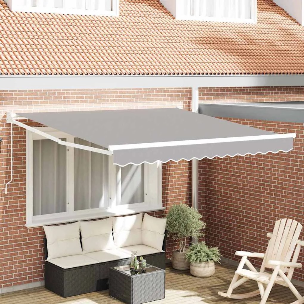 Stahovací markýza Světle šedá 300 x 250 x 165 cm 3330095