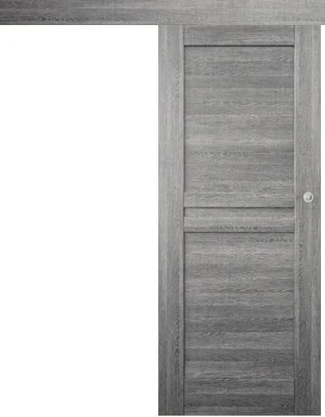 posuvné interiérové dveře na stěnu vasco doors MADERA plné, model 1 Průchozí rozměr: 70 x 197 cm, Orientace dveří: Levé dveře, Dekor: Dub přírodní