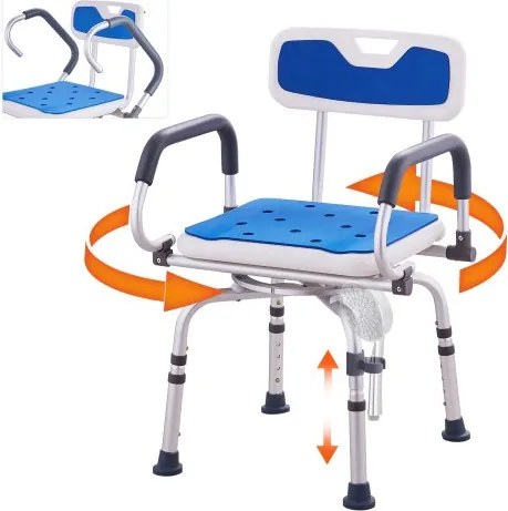 křeslo do sprchy otočné o 360° sedátko do vany s otočnými rameny 181,4 kg