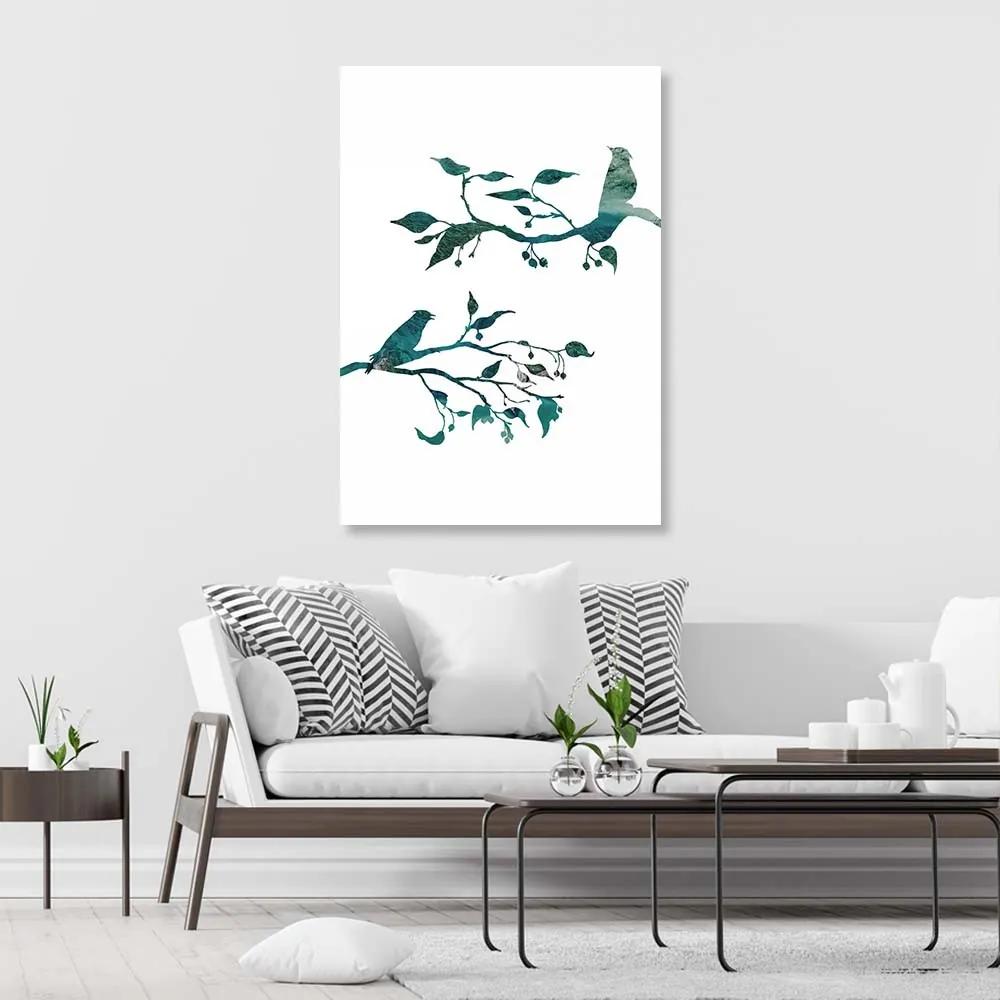 Gario Obraz na plátně Ptáci na větvích Rozměry: 40 x 60 cm