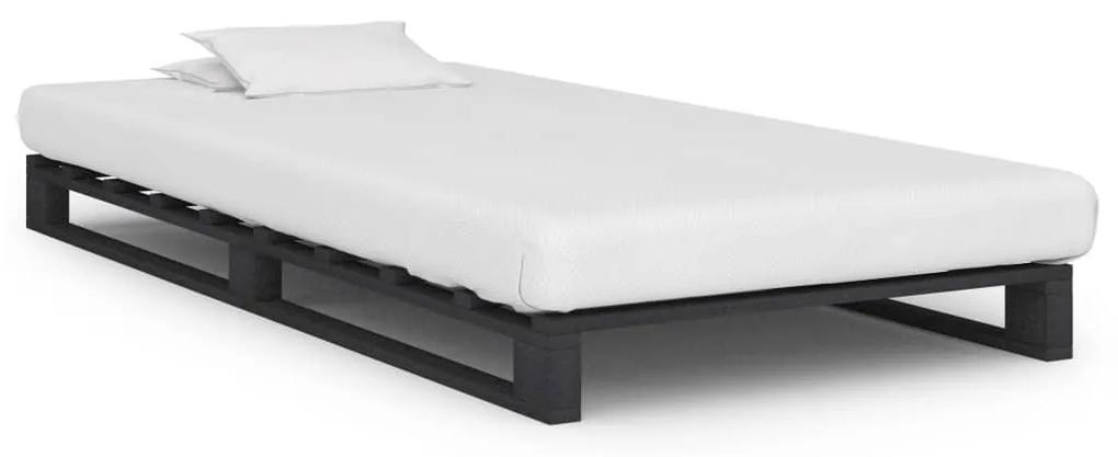 Rám postele z palet šedý masivní borovice 90 x 200 cm - Default Title