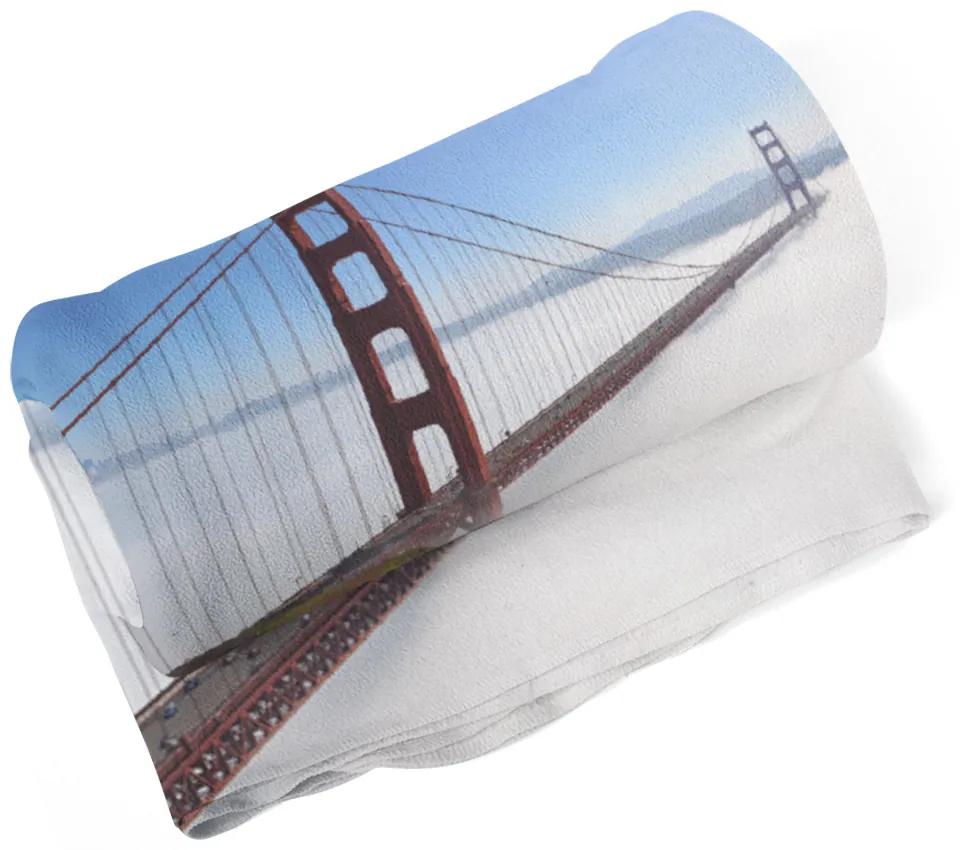 Deka SABLIO - Golden Gate v mlze 190x140 cm