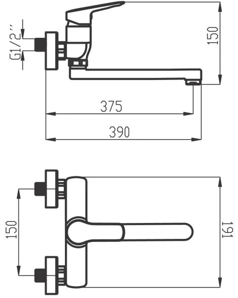Novaservis - Dřezová/umyvadlová baterie METALIA lesklý chrom