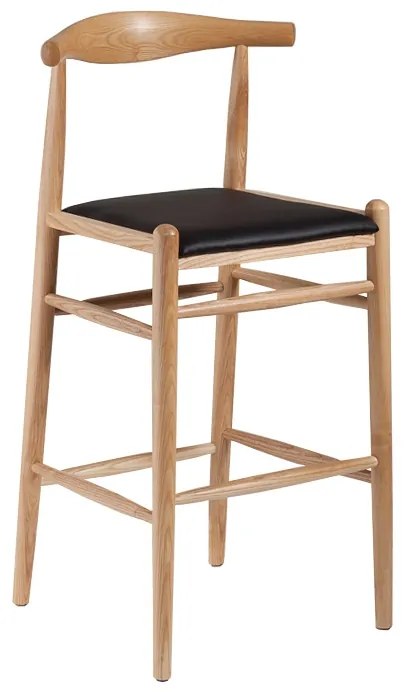 Barová židle Moori, přírodní/černá